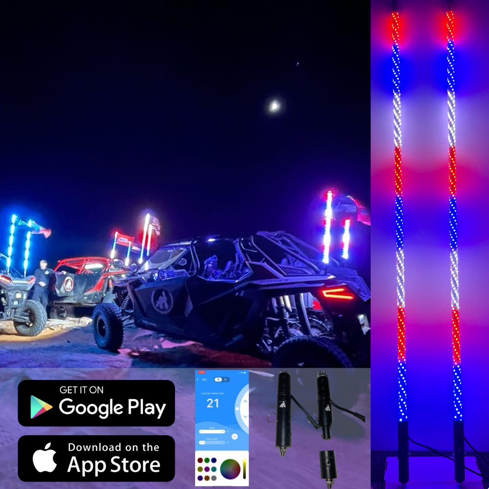 LED Whips Lights | Lighted LED Whips | Gorilla Whips