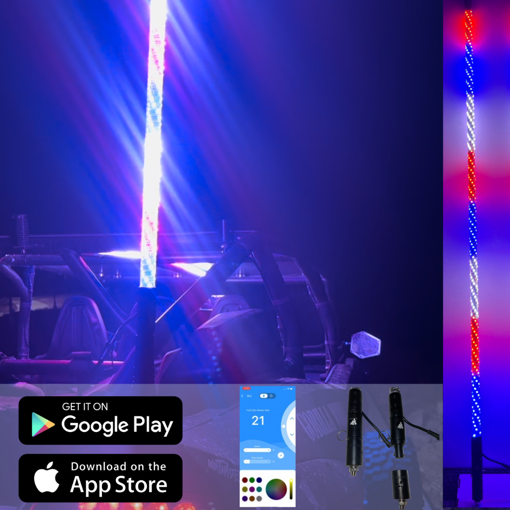 4' LED Whip Elite HD PRO Single | Gorilla Whips