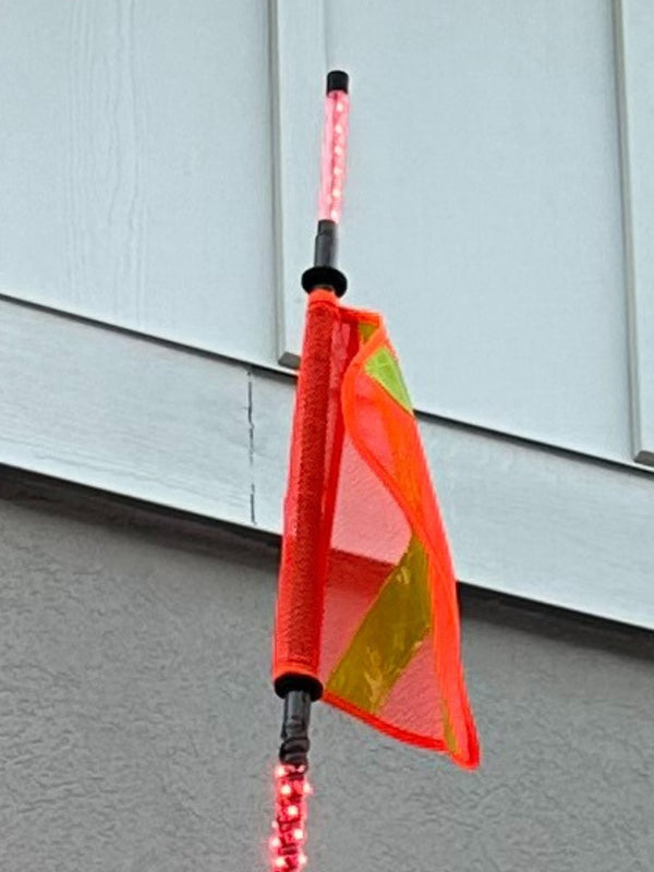 7' LED Whip Mining Industrial Safety Whip | Gorilla Whips